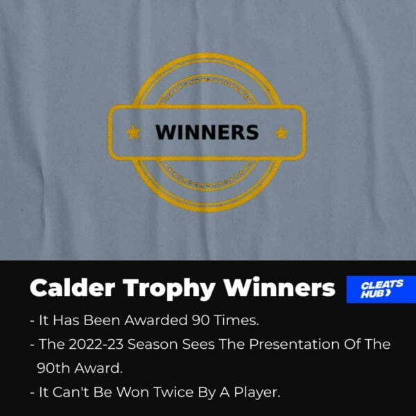 Calder Memorial Trophy - NHL Rookie Of The Year Award | Cleats Hub